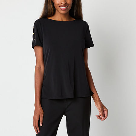 Click here for Liz Claiborne Womens Round Neck Short Sleeve Blous... prices