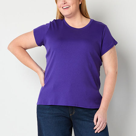 Click here for Liz Claiborne Womens Crew Neck Short Sleeve Plus T... prices