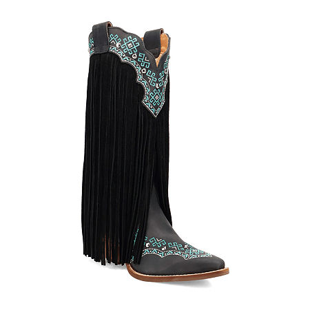 Dingo Womens Tequila Sunrise Suede Boot - Black