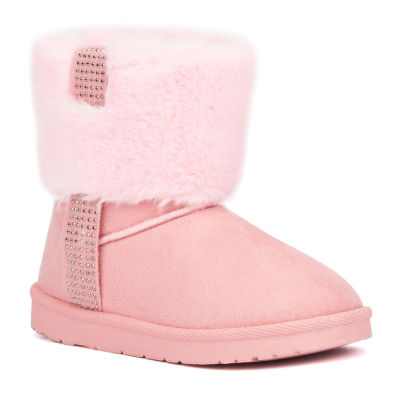 Olivia Miller Little & Big Girls Flat Heel Winter Boots, Color: Pink ...