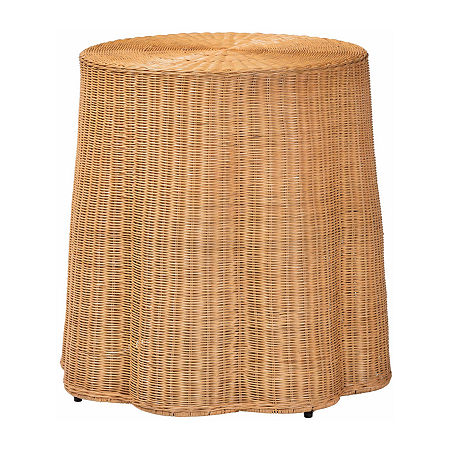 Click here for Palm Rattan End Table  One Size  White prices