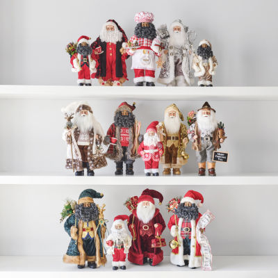 North Pole Trading Co. 12in Cocoa African American Christmas Santa ...