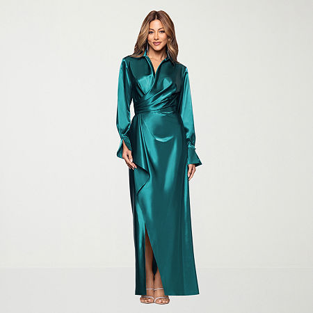 Click here for DJ Jaz Satin Womens Long Sleeve Evening Gown  10... prices