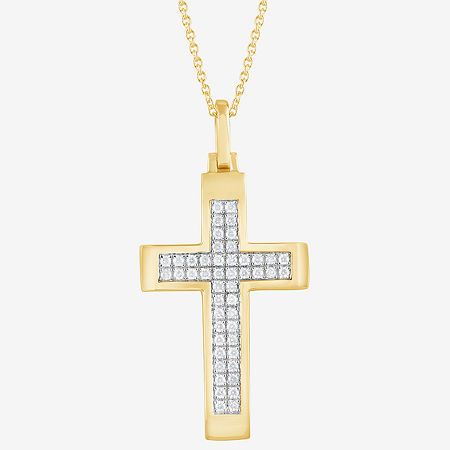 Click here for Cross (F  Si2) Mens 3/4 CT. T.W. Lab Grown White D... prices