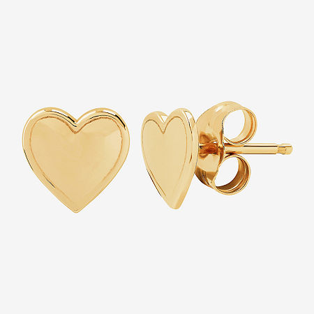 Click here for Limited Quantities! 14K Gold 7.2mm Heart Stud Earr... prices