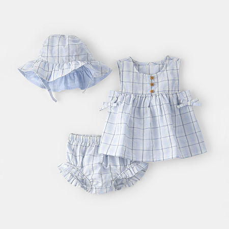 Click here for Carters Baby Girls Gingham Pull-On Dress  Hat and... prices