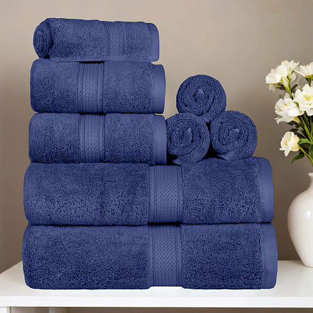 Click here for Superior Egyptian Cotton 8-Pc. Towel Set - Navy Bl... prices