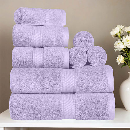 Superior Egyptian Cotton 8-Pc. Towel Set - Purple