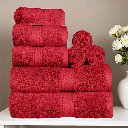 Superior Egyptian Cotton 8-Pc. Towel Set - Red