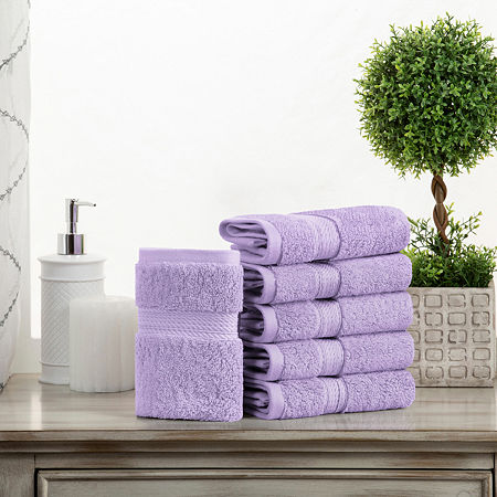 Superior 100 Egyptian Cotton 6-Pc Face Towel Set - Purple