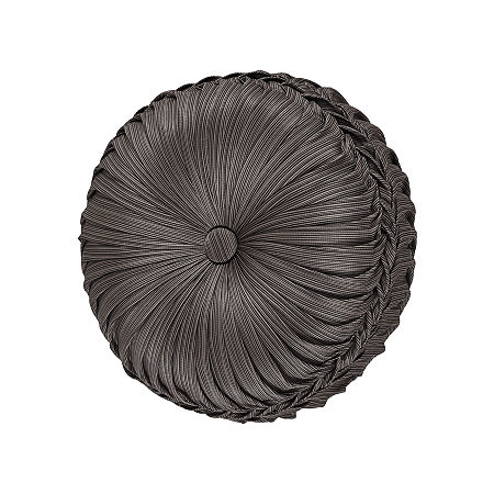 J Queen New York Astoria Tufted Decorative Pillow  15 Round - Mink