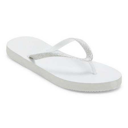 Click here for Mixit Womens Glitter Zori Flip-Flops  5/6  White prices