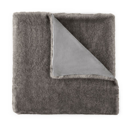 Click here for Loom + Forge Faux Fur Throw  One Size  Gray prices