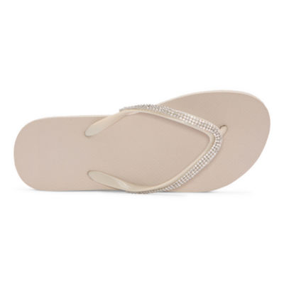 Mixit Womens Rhinestone Zori Flip-Flops