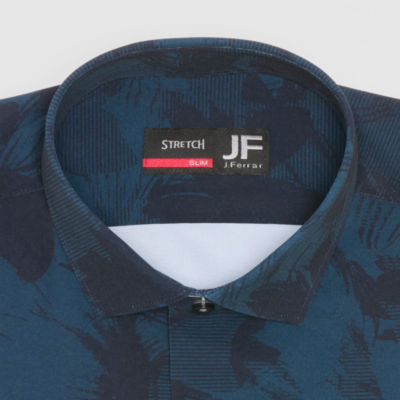 J. Ferrar 360 Stretch Mens Slim Fit Wrinkle Free Long Sleeve Dress ...