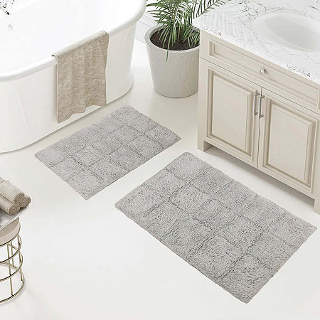 Click here for SUPERIOR Cotton Checkers 2-Pc Bath Bath Rug  One S... prices
