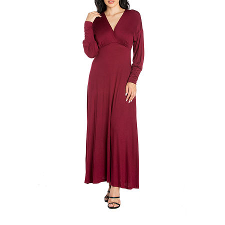 Click here for 24seven Comfort Apparel Womens Long Sleeve Maxi Dr... prices