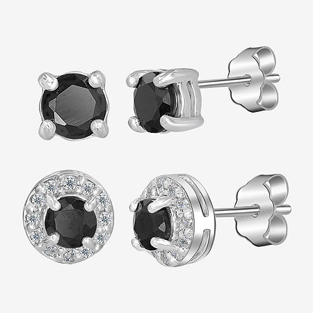 Click here for Silver Treasures Genuine Stone 2 Pair Earring Set... prices