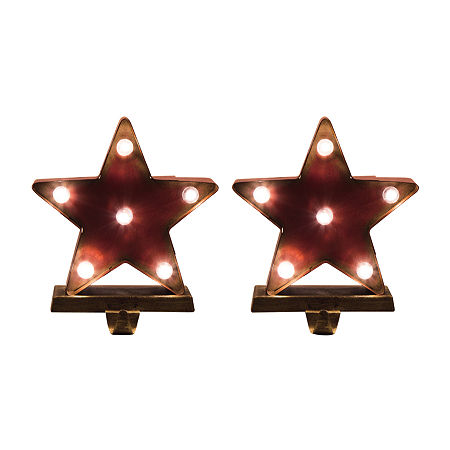 Click here for Glitzhome 7.48 Marquee LED Star Christmas Stocking... prices