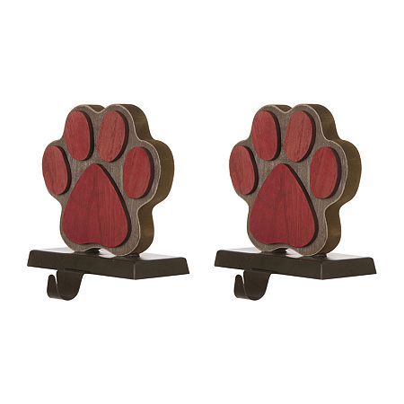 Click here for Glitzhome 6.5 Paw Christmas Stocking Holder - Set... prices