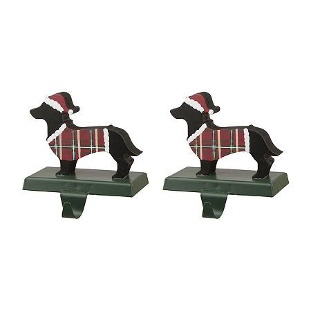 Click here for Glitzhome Daschund Christmas Stocking Holder - Set... prices
