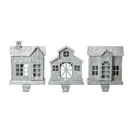 Click here for Glitzhome 7 Galvanized House Christmas Stocking Ho... prices