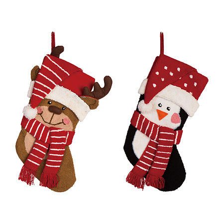 Click here for Glitzhome 19 3D Penguin & Reindeer Hooked Christma... prices