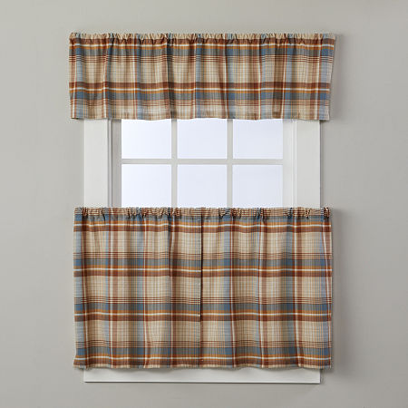 Click here for Saturday Knight Amber Plaid Rod Pocket Tailored Va... prices