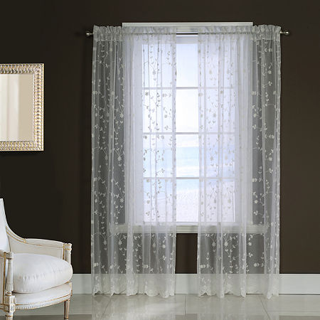 Habitat Grandeur Pole Top Floral Curtain Panel