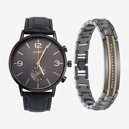 Click here for Jones New York Mens Analog Black Polyurethane Stra... prices