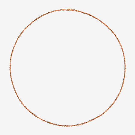Click here for Unisex Adult 10K Rose Gold 18 Inch Rope Chain Neck... prices