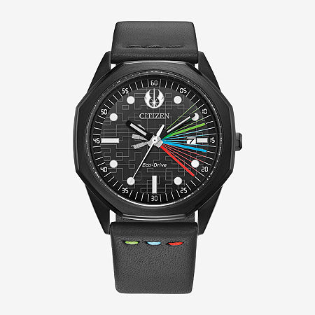 Click here for Citizen Star Wars Mens Black Leather Strap Watch B... prices