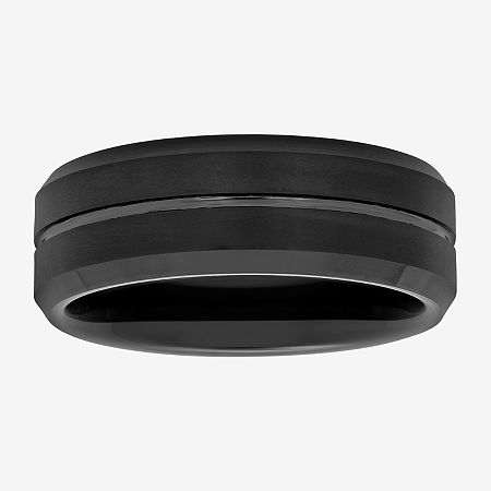 Click here for Mens 8MM Tungsten Wedding Band  10 1/2  Black prices