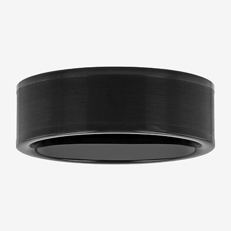 Click here for Mens 8MM Tungsten Wedding Band  12  Black prices