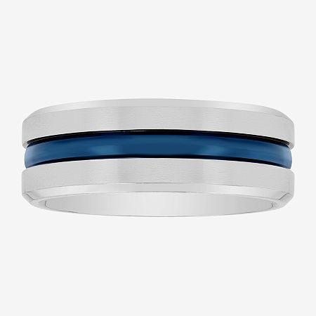 Click here for Thin Blue Line Mens 8MM Stainless Steel Wedding Ba... prices