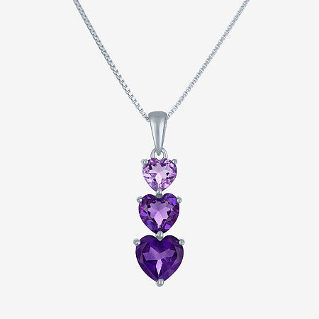 Click here for Womens Lab Created Purple Amethyst Sterling Silver... prices