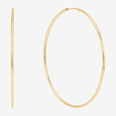 Click here for Womens 14K Gold 30mm Circle Round Hoop Earrings  O... prices
