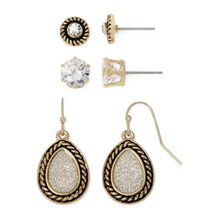 Click here for Mixit Womens Cubic Zirconia Hypoallergenic 3 Pair... prices