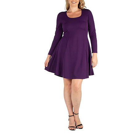 Click here for 24seven Comfort Apparel Womens Plus Long Sleeve A-... prices