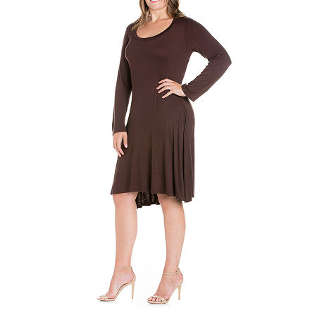 Click here for 24seven Comfort Apparel Womens Plus Long Sleeve A-... prices