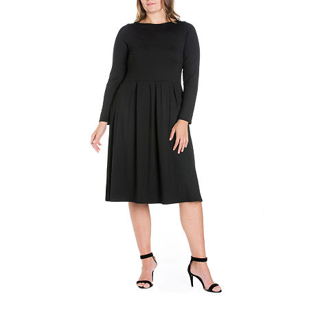 Click here for 24seven Comfort Apparel Womens Long Sleeve Midi Fi... prices