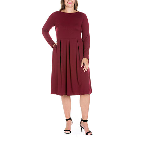 Click here for 24seven Comfort Apparel Womens Long Sleeve Midi Fi... prices