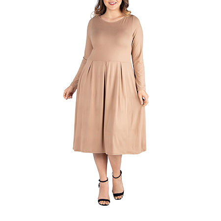 Click here for 24seven Comfort Apparel Womens Long Sleeve Midi Fi... prices
