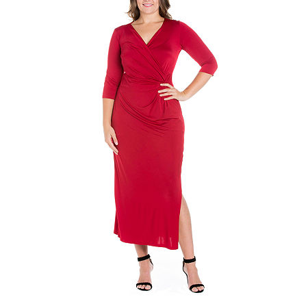 Click here for 24seven Comfort Apparel Womens Plus 3/4 Sleeve Max... prices