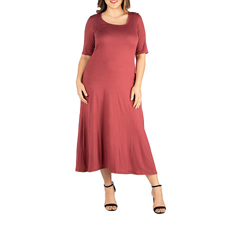 Click here for 24seven Comfort Apparel Womens 3/4 Sleeve Plus Max... prices