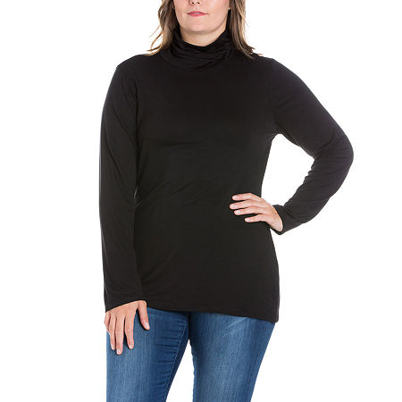 Click here for 24seven Comfort Apparel Plus Womens Turtleneck Lon... prices
