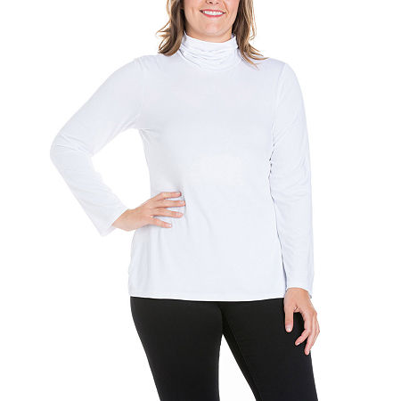 Click here for 24seven Comfort Apparel Plus Womens Turtleneck Lon... prices