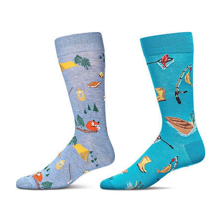 Click here for MeMoi Mens Camping Socks  Pack of 2 - Denim Heathe... prices