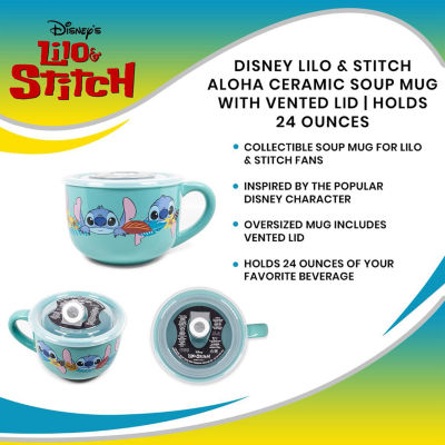 Disney Collection Lilo & Stitch 24 Ounce Soup Mug 2-pc. Lilo & Stitch ...