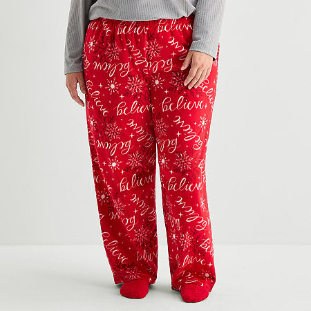 Click here for Sleep Chic Womens Fleece Pajama Pants With Sock  X... prices